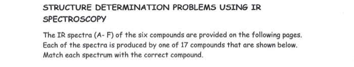 STRUCTURE DETERMINATION PROBLEMS USING IR | Chegg.com