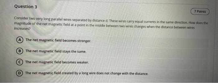 Solved Consider two very long parallel wires separated by | Chegg.com