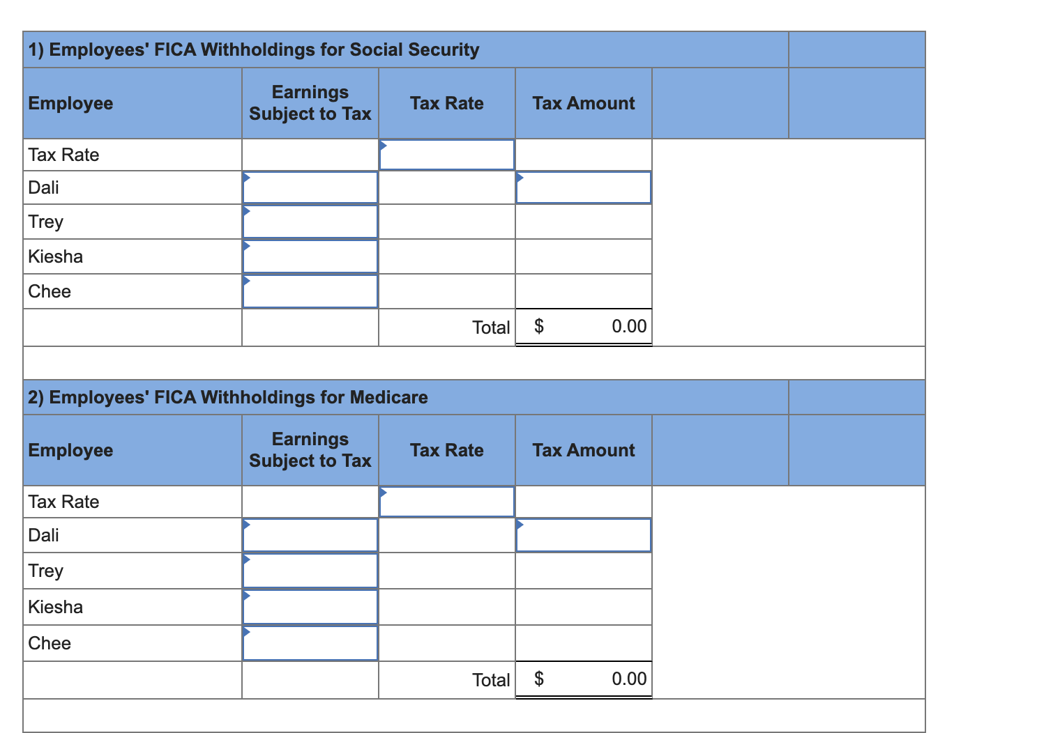 Solved Problem 9-3A (Algo) ﻿Payroll expenses, withholdings, | Chegg.com