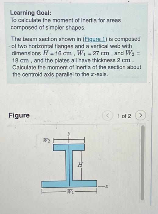 Solved Learning Goal: To calculate the moment of inertia for | Chegg.com