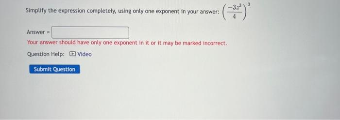 Solved Simplify the expression completely, using only one | Chegg.com