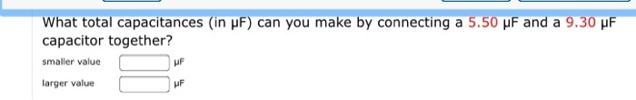 Solved Find the total capacitance in micro farads of the | Chegg.com