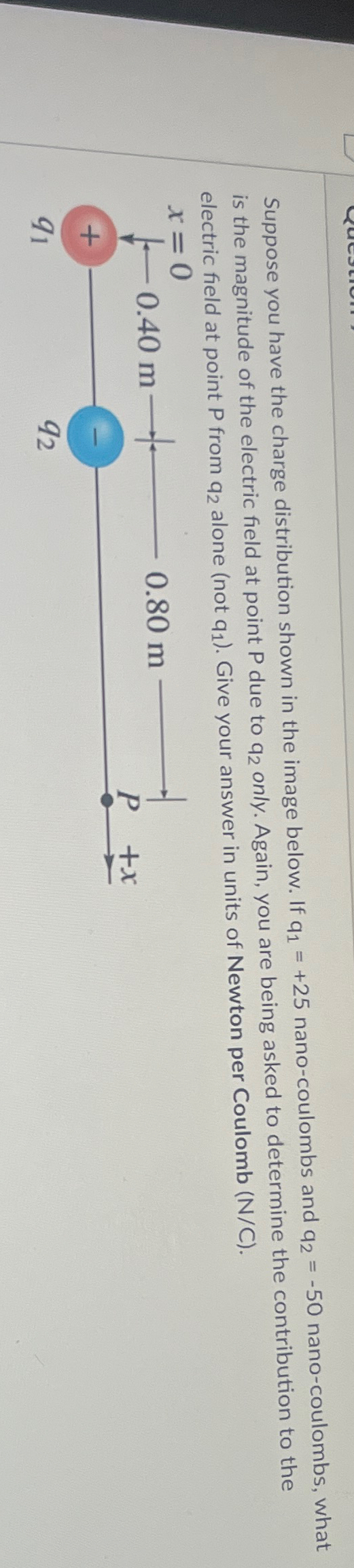 Solved Suppose you have the charge distribution shown in the | Chegg.com