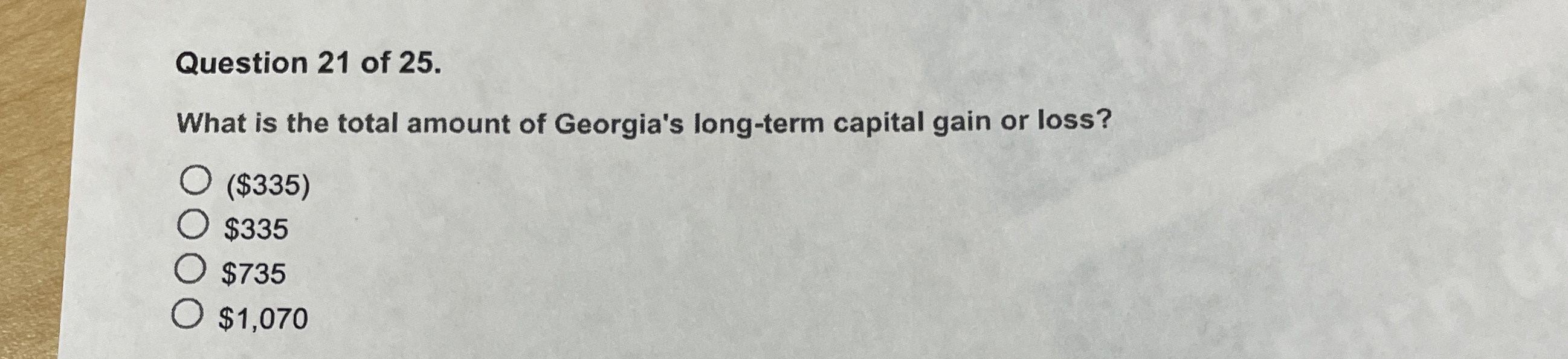 Solved Question 21 ﻿of 25.What is the total amount of | Chegg.com