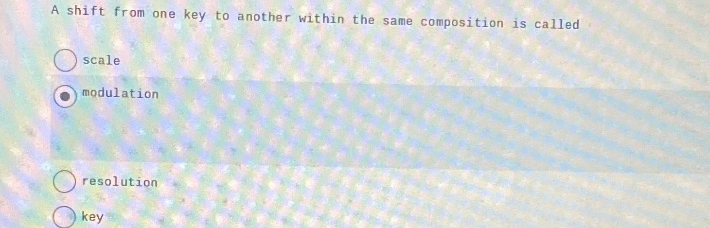 Solved A shift from one key to another within the same | Chegg.com