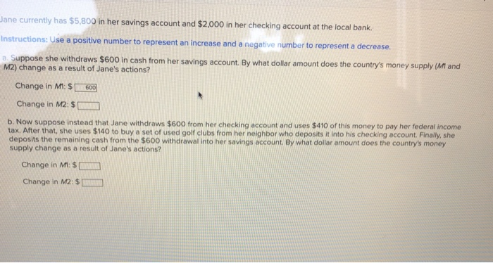 Solved Jane currently has $5,800 in her savings account and | Chegg.com