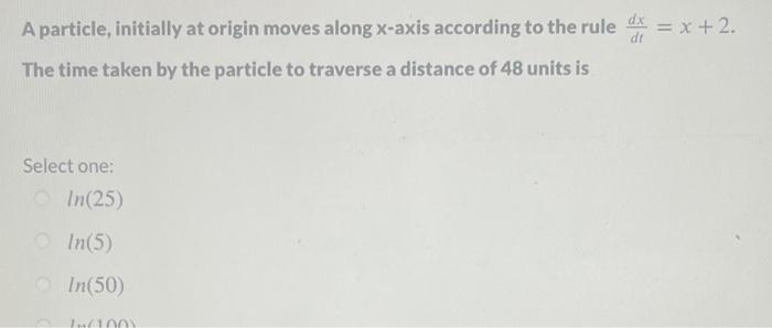 Solved A particle, initially at origin moves along x-axis | Chegg.com
