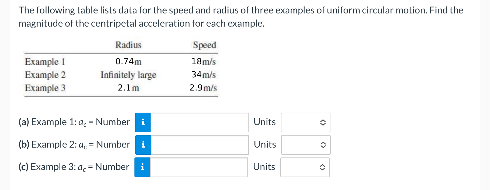 Solved The following table lists data for the speed and | Chegg.com