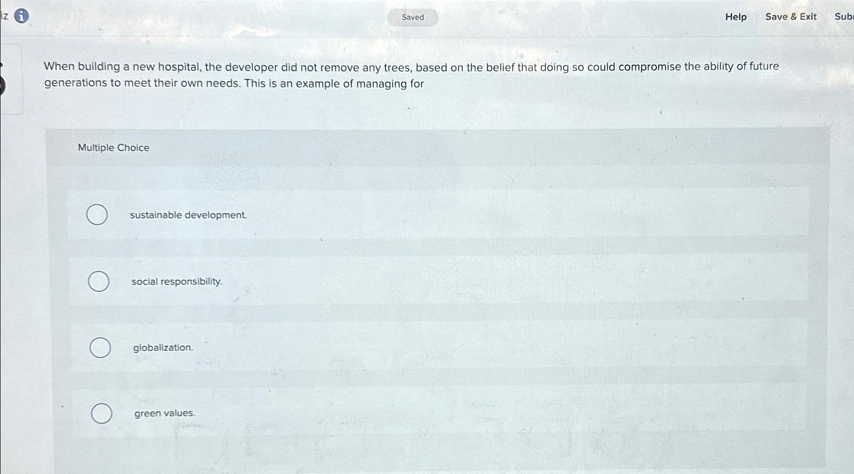 Solved HelpSave & ExitSubWhen building a new hospital, the | Chegg.com