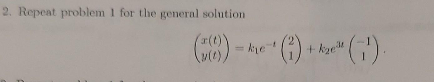 Solved 2. Repeat problem 1 for the general solution | Chegg.com