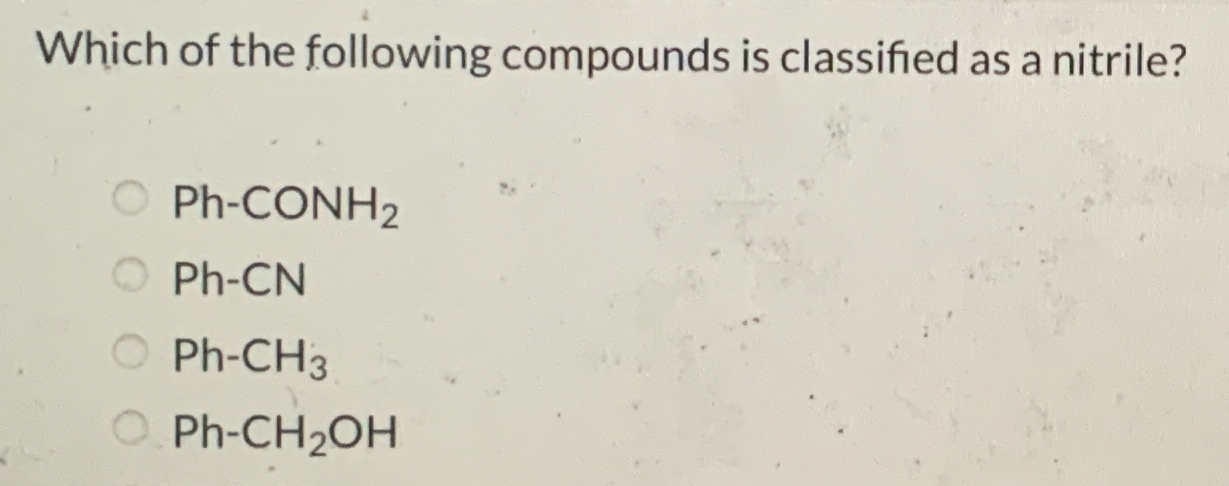 Solved Which of the following compounds is classified as a | Chegg.com