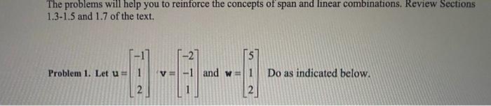 Solved The problems will help you to reinforce the concepts | Chegg.com