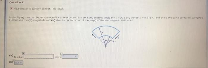 Solved Question 11 Your answer partially correct Try again | Chegg.com