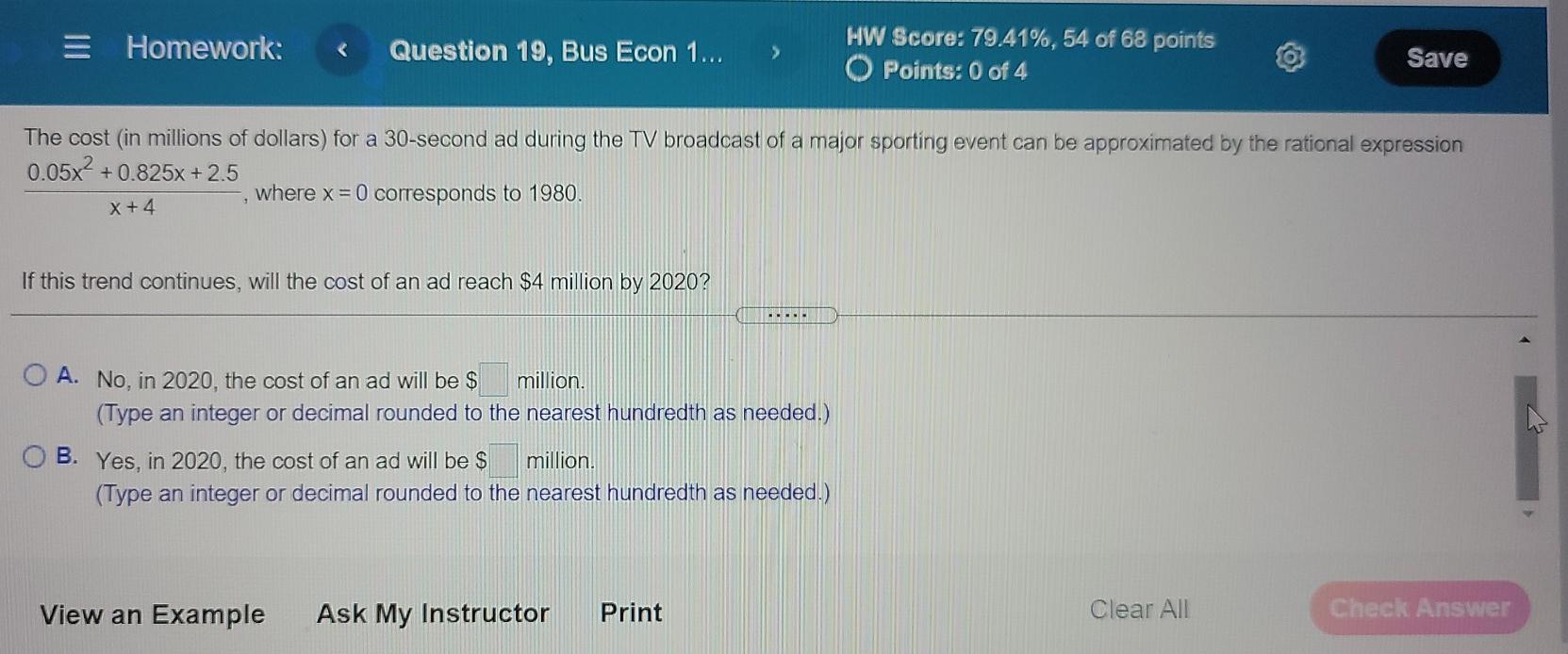 Solved Homework Question 18 Bus Econ 1 Hw Score