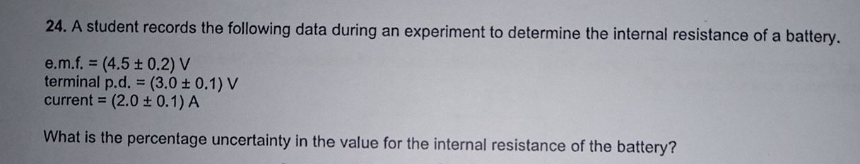 Solved A student records the following data during an | Chegg.com