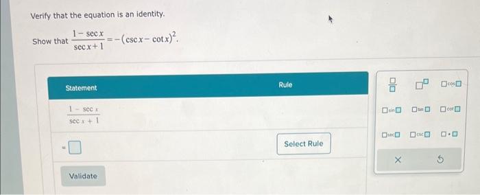 Solved Verify that the equation is an identity. Show that | Chegg.com