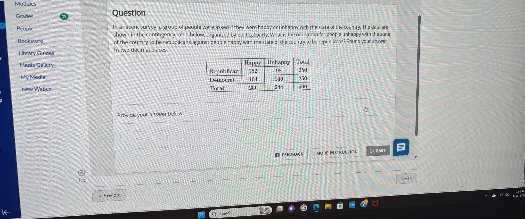 ModulesGradesQuestionPeopleIn a recent survey, a | Chegg.com