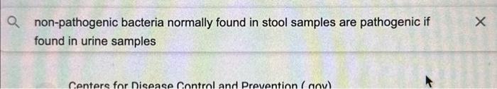 Solved non-pathogenic bacteria normally found in stool | Chegg.com