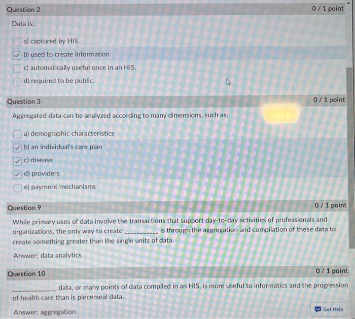 Solved Aggregated data can be analyzed according to many | Chegg.com