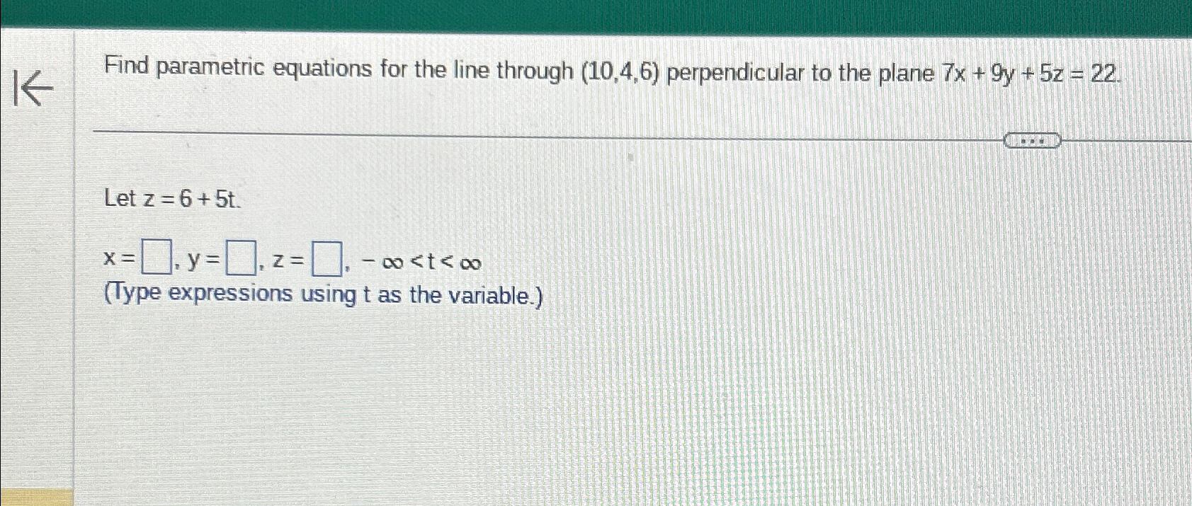 Solved Find parametric equations for the line through | Chegg.com