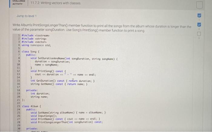 Solved CHALLENGE ACTIVITY 11.7 2. Writing vectors with | Chegg.com Solved CHALLENGE ACTIVITY 11.7 2. Writing vectors with | Chegg.com
