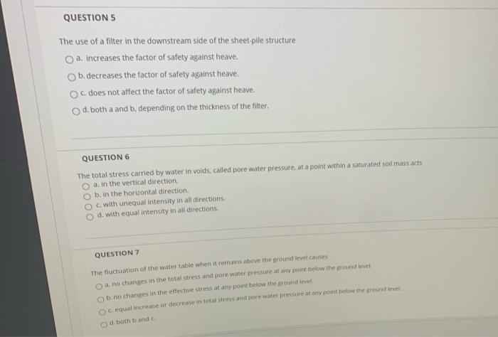 Solved QUESTIONS The use of a filter in the downstream side | Chegg.com