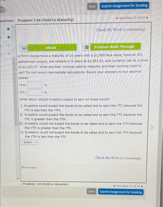 Solved Save Submit Assignment For Grading Question 11 Of 12