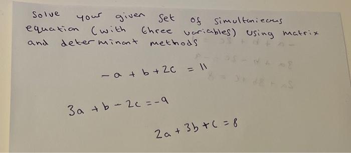 Solved Solve equation (with and your given Set of | Chegg.com