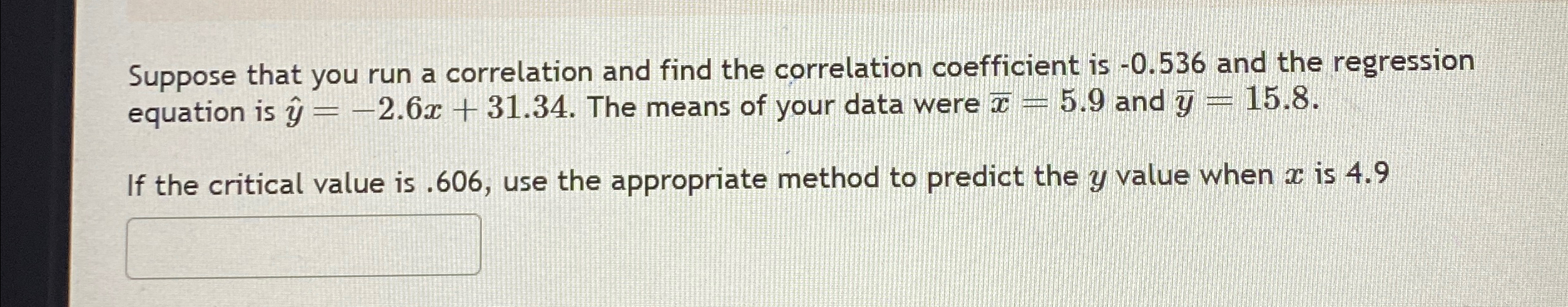 Solved Suppose that you run a correlation and find the | Chegg.com
