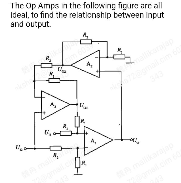 Solved The Op Amps in the following figure are all ideal, to | Chegg.com