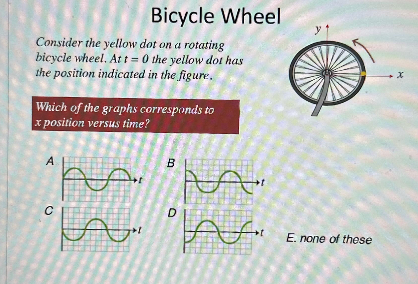 Solved Bicycle WheelConsider the yellow dot on a rotating | Chegg.com