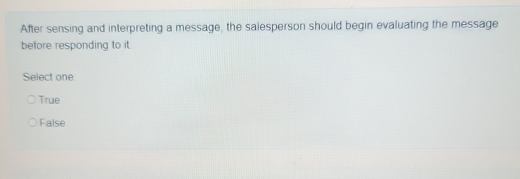 Solved After sensing and interpreting a message, the | Chegg.com