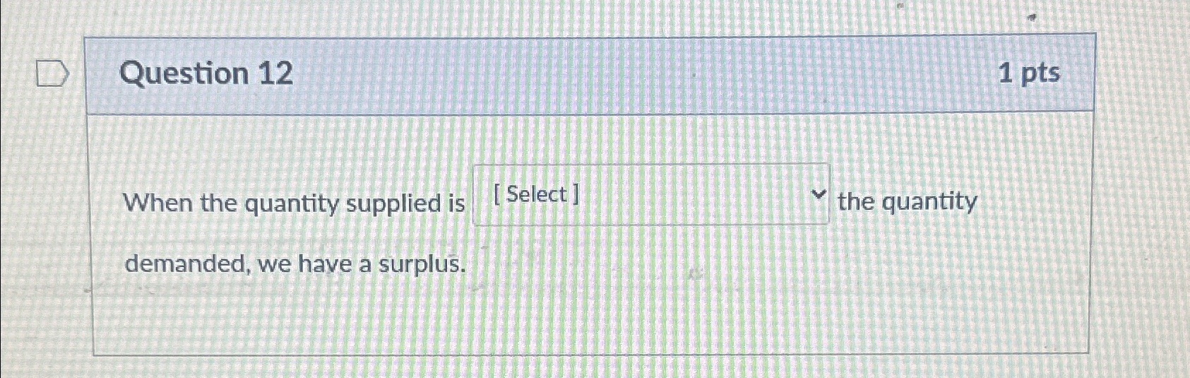 Solved Question 121 ﻿ptsWhen the quantity supplied i the | Chegg.com