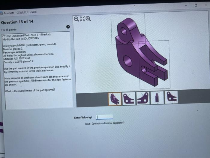 C11601: Advanced Part - Step 1 - (Bracket) Build this | Chegg.com