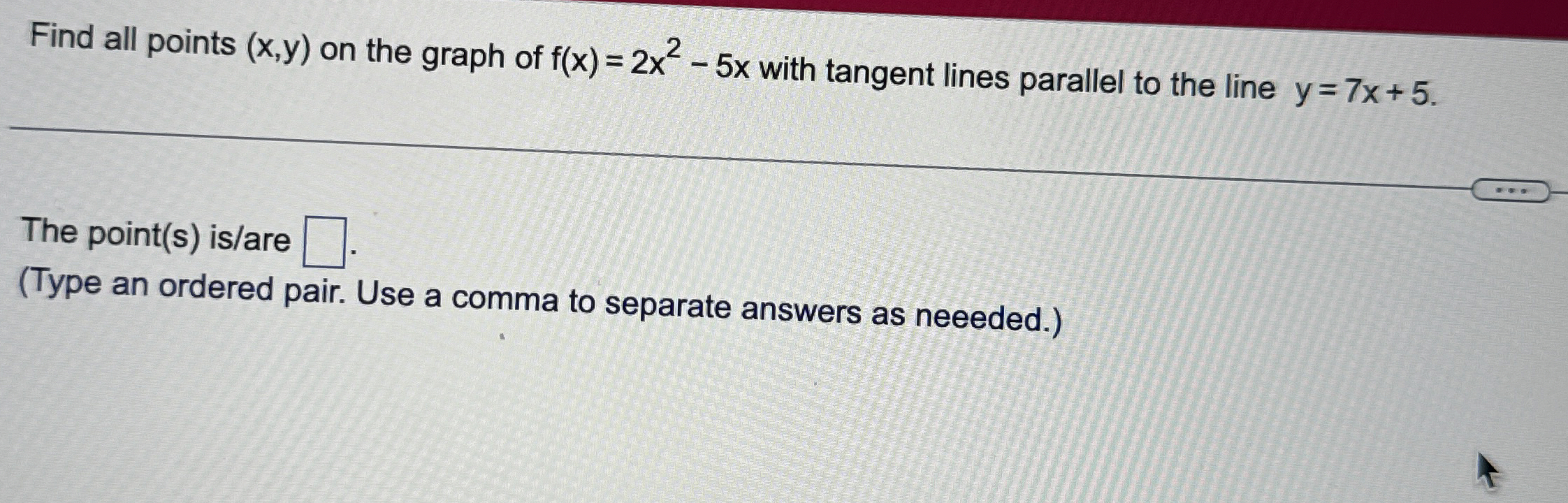 Solved Find all points (x,y) ﻿on the graph of f(x)=2x2-5x | Chegg.com