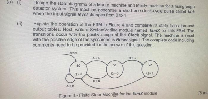 (a) (0) Design the state diagrams of a Moore machine | Chegg.com