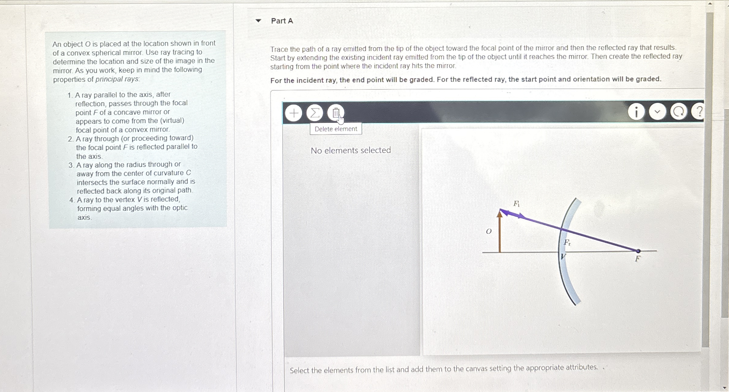 Solved An object O ﻿is placed at the location shown in front | Chegg.com