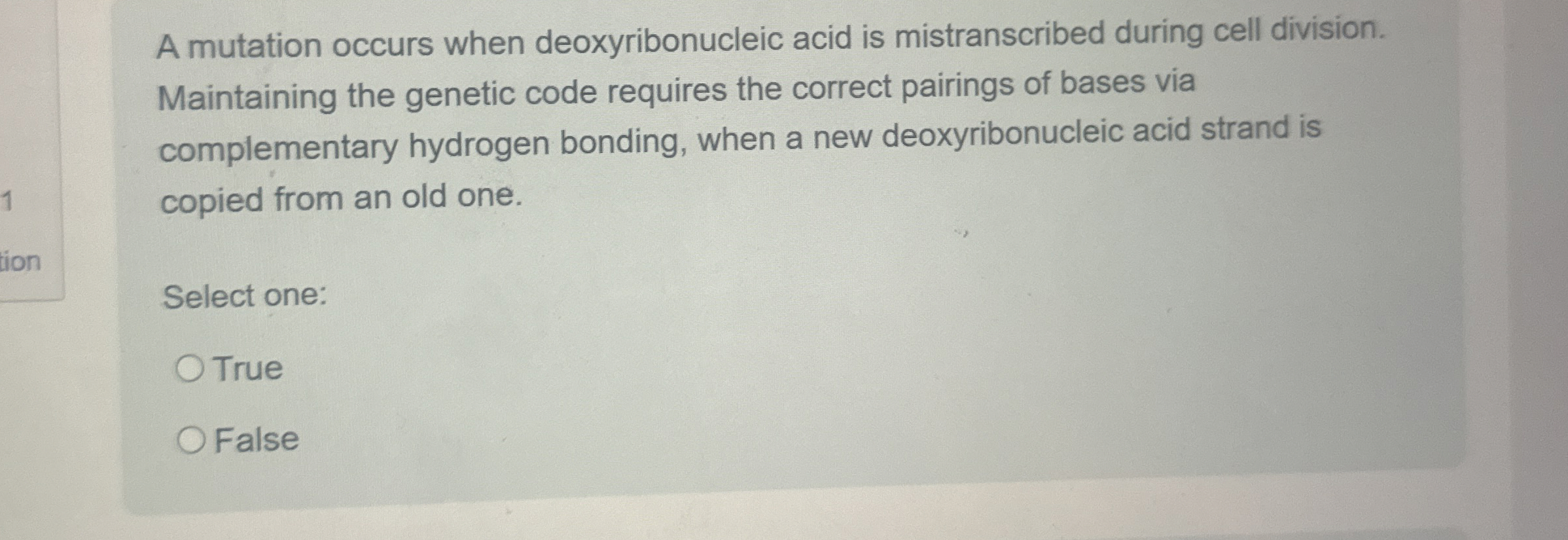 Solved A mutation occurs when deoxyribonucleic acid is | Chegg.com