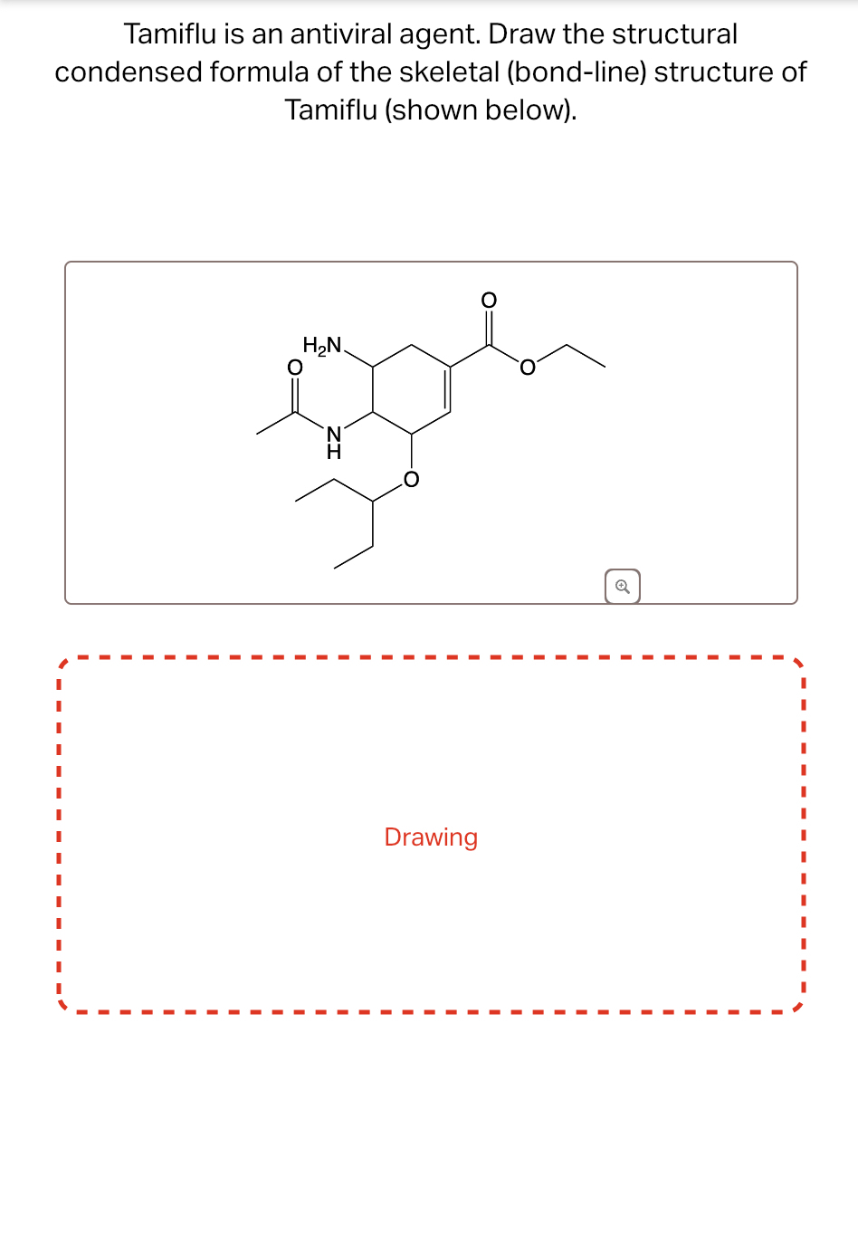 Solved Tamiflu is an antiviral agent. Draw the structural | Chegg.com