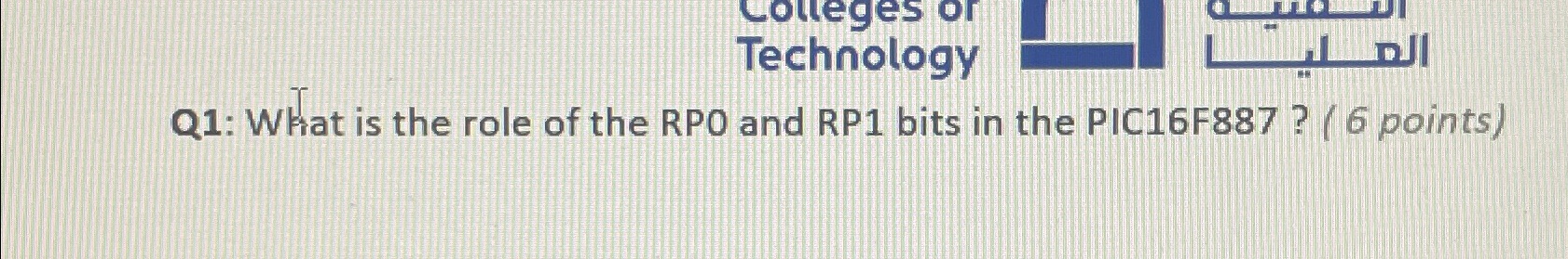 Solved TechnologyQ1: What is the role of the RPO and RP1 | Chegg.com