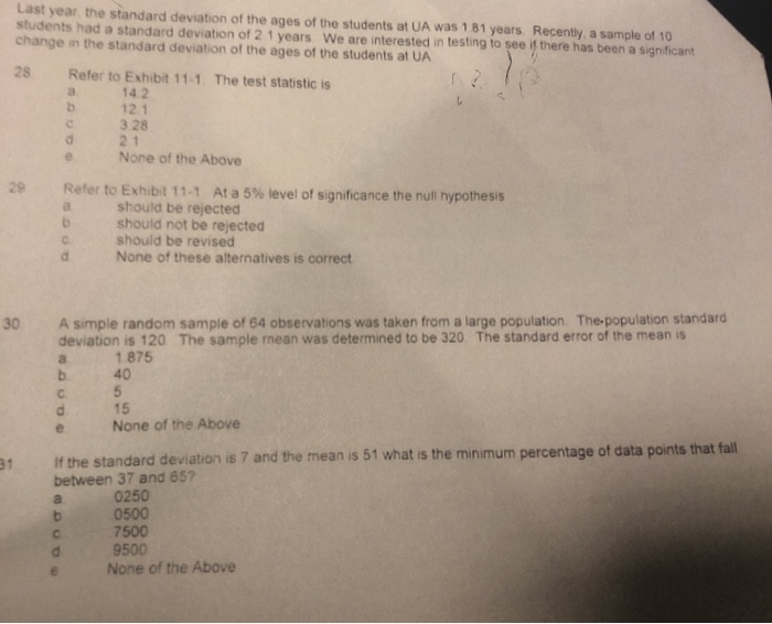 Solved Last year the standard deviation of the ages of the | Chegg.com