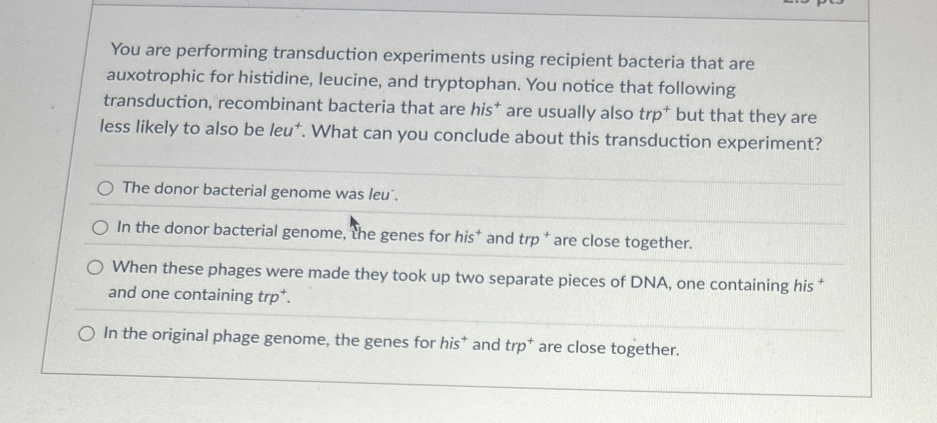 Solved You are performing transduction experiments using | Chegg.com