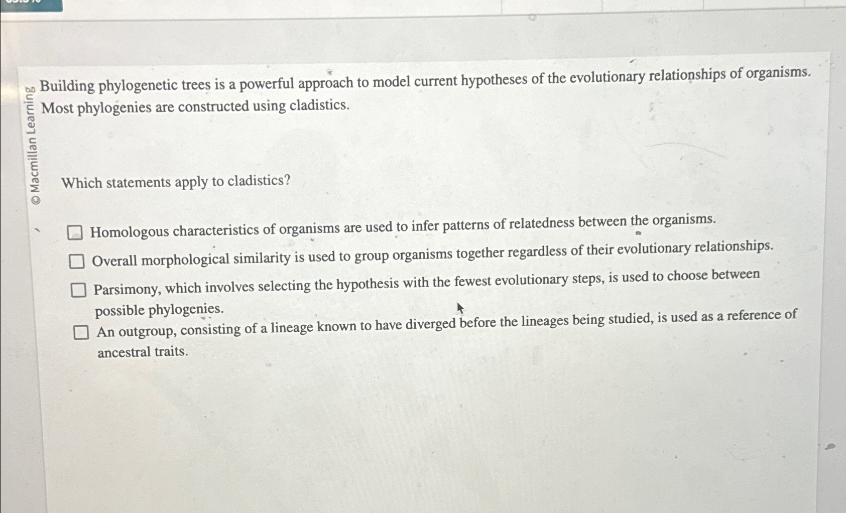 Solved ?0 ﻿Building phylogenetic trees is a powerful | Chegg.com