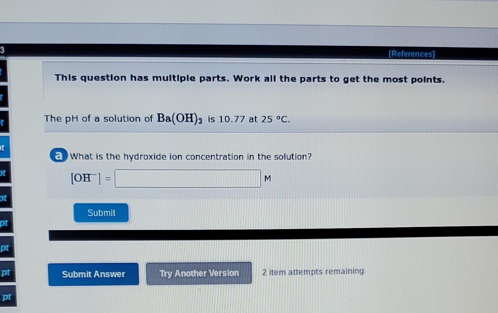 Solved 3 [References] This question has multiple parts. Work | Chegg.com