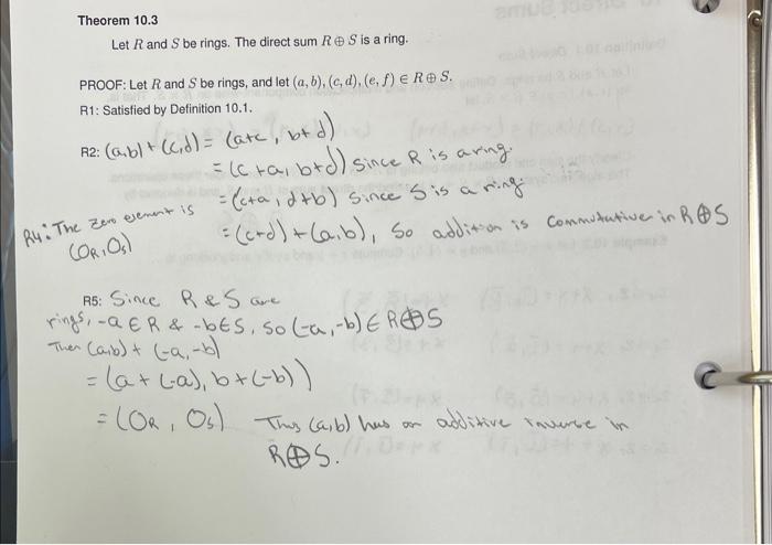 Solved Prove theorem 10.3 R7 only. In R7 Multiplication | Chegg.com