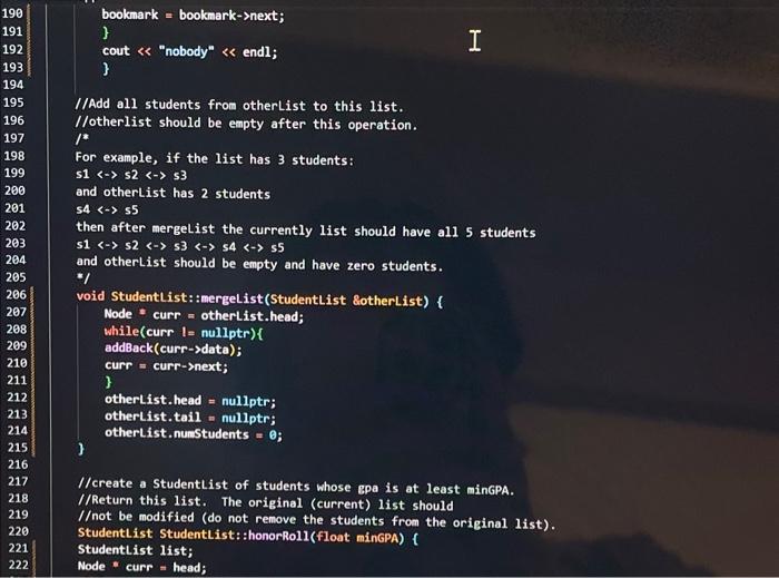 // Define a constructor to initialize the list. The | Chegg.com