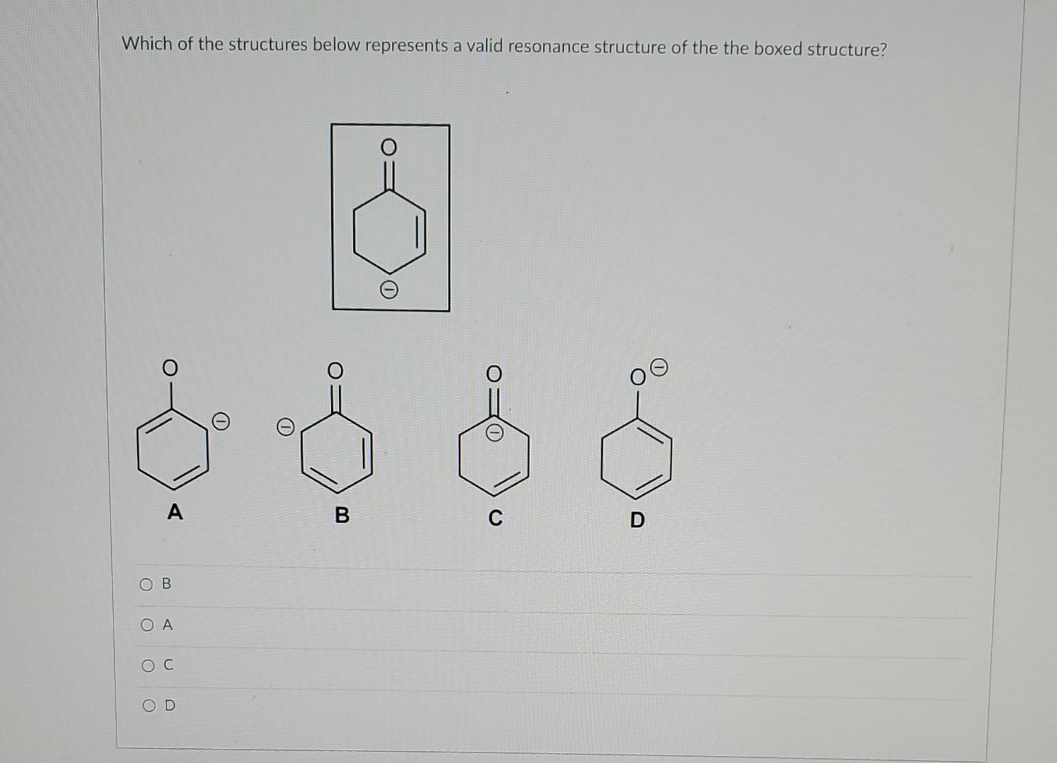 Solved Which of the structures below represents a valid | Chegg.com