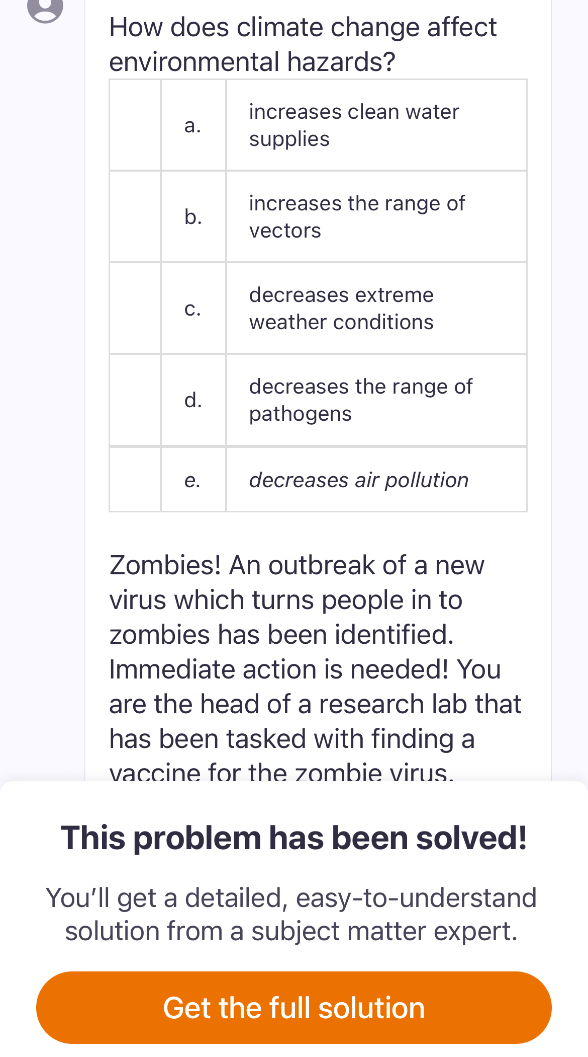 Solved How does climate change affect environmental | Chegg.com