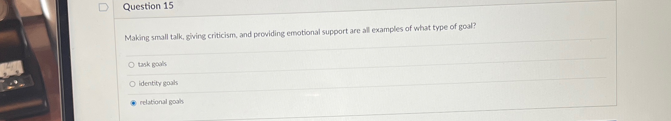 Solved Question 15Making small talk, giving criticism, and | Chegg.com