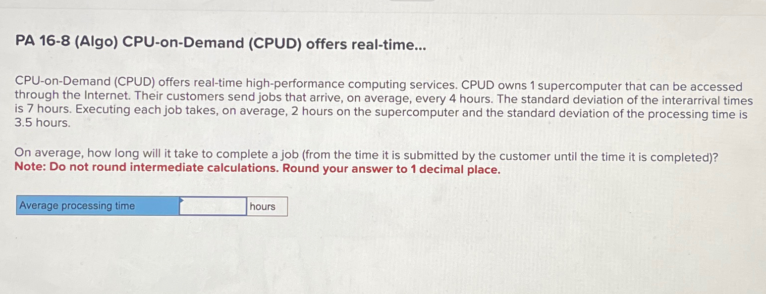 PA 16-8 (Algo) CPU-on-Demand (CPUD) offers | Chegg.com PA 16-8 (Algo) CPU-on-Demand (CPUD) offers | Chegg.com